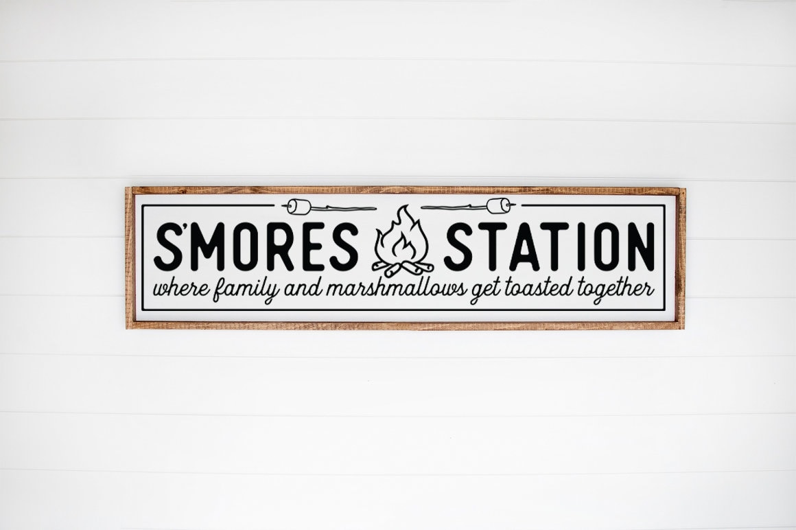 S'mores Station Sign SVG: Family Camping Design (digital Download ...