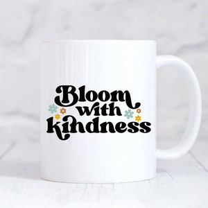 Bloom With Kindness Retro Floral SVG: Boho Spring Design (digital ...