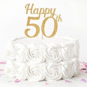 50th Birthday Cake Topper SVG, Png, Ei, Jpg & Dxg - Fiftieth Birthday ...