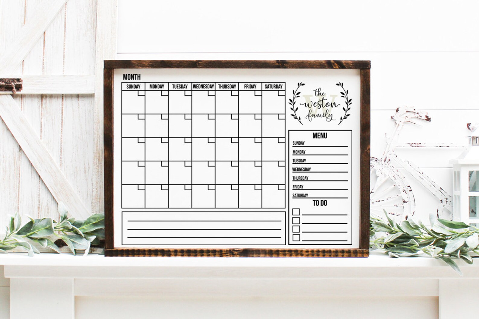Customizable Family Calendar SVG: Monthly Planner (digital Download) - Etsy