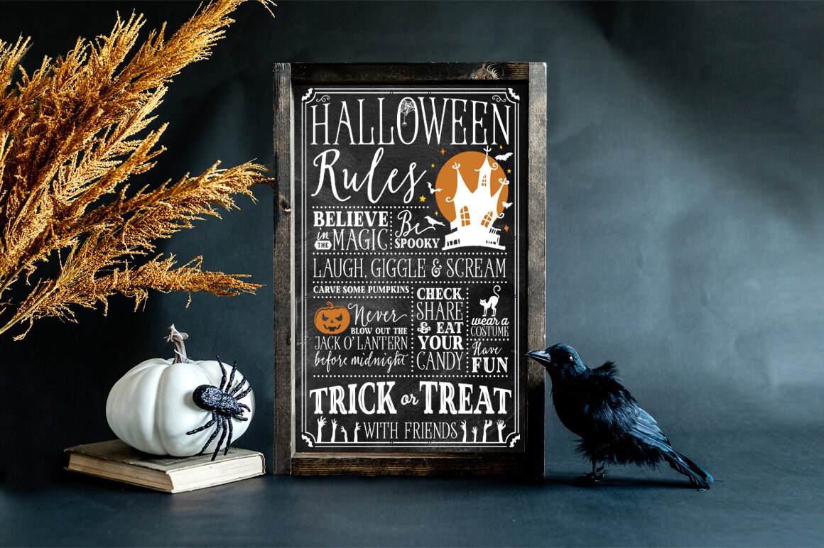 Halloween Rules SVG Cut File Png Dxf Jpg Svg Ei Halloween - Etsy