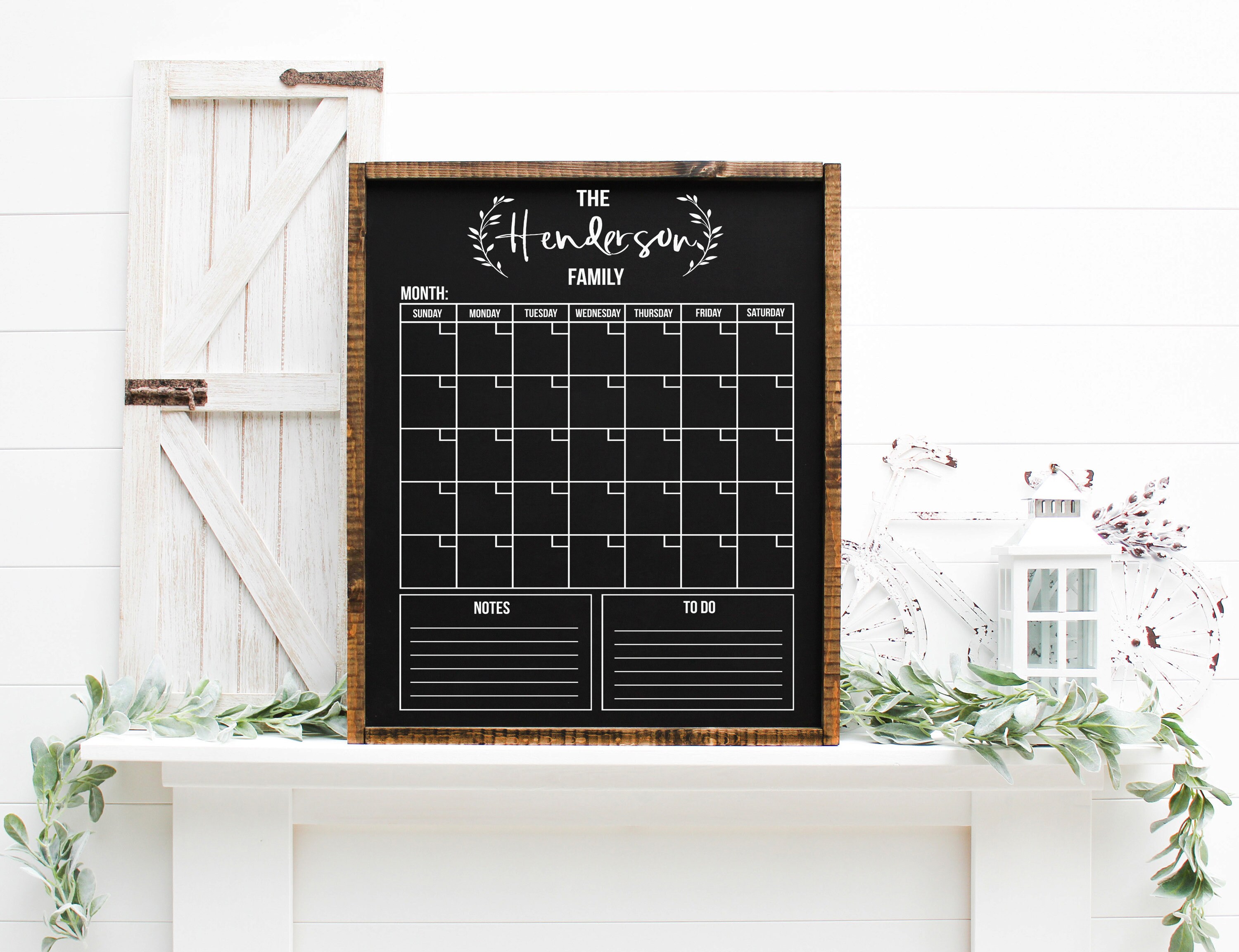 Customizable Family Calendar SVG: Monthly Planner Cut File (digital ...