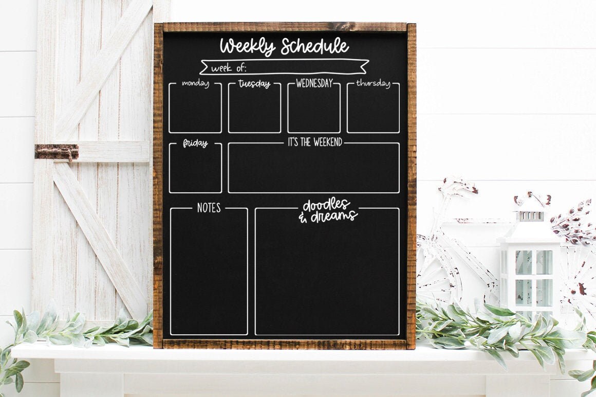 Weekly Calendar SVG Command Center Svg Calendar Svg - Etsy Canada