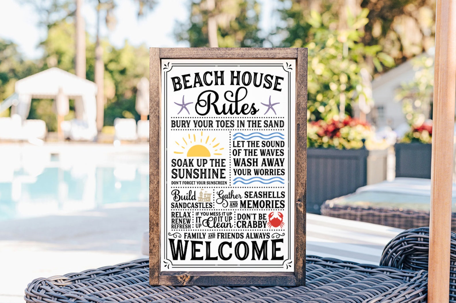 Beach House Rules Sign SVG: Nautical Decor (digital Download) - Etsy