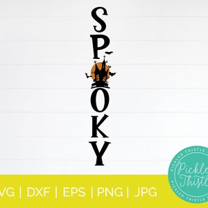 Spooky Halloween Tall Sign SVG Front Porch Sign Halloween - Etsy