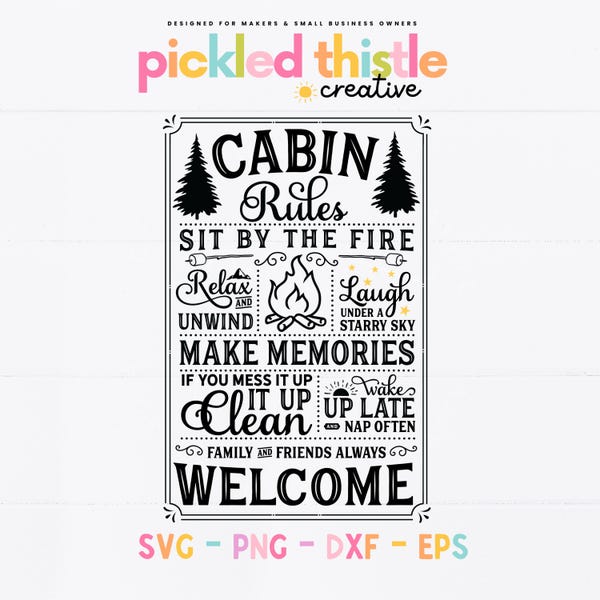 Cabin Rules - Etsy
