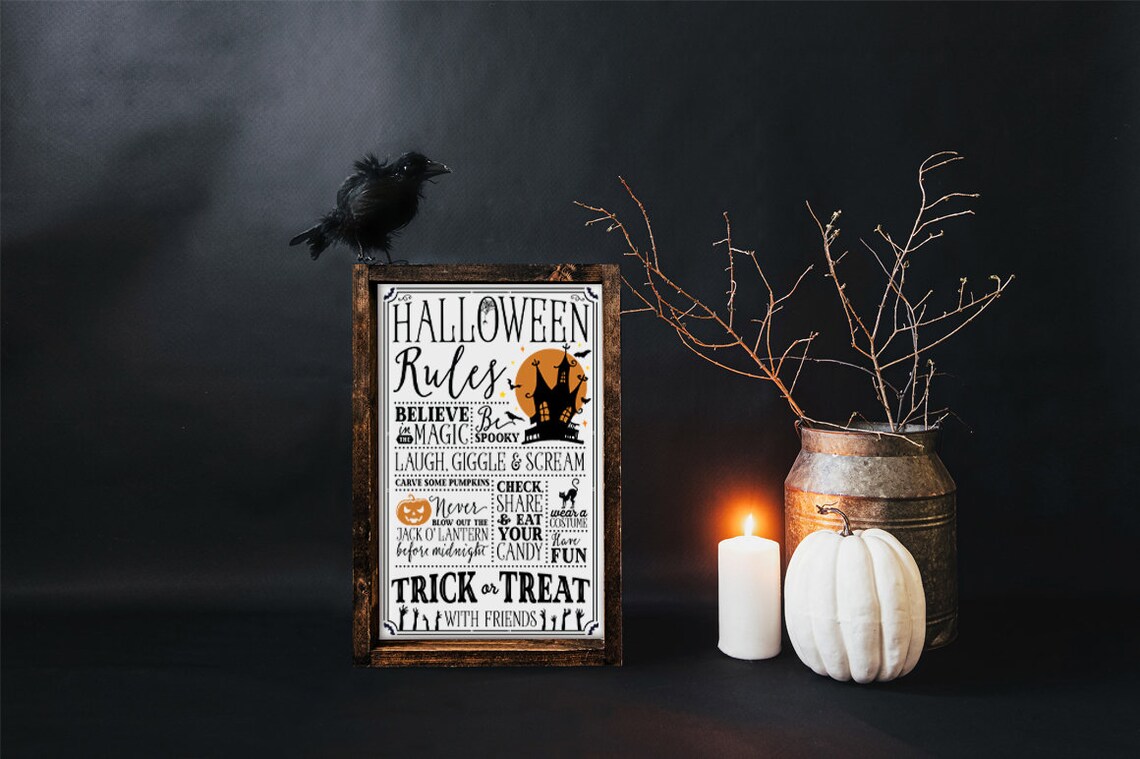 Halloween Rules SVG Cut File Png Dxf Jpg Svg Ei Halloween - Etsy