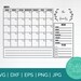 Customizable Family Calendar SVG: Monthly Planner (digital Download) - Etsy