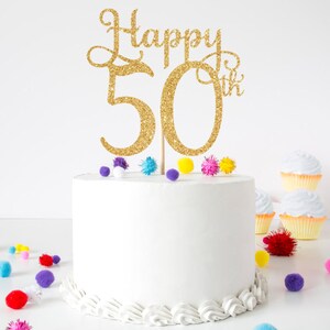 50th Birthday Cake Topper SVG, Png, Ei, Jpg & Dxg - Fiftieth Birthday ...
