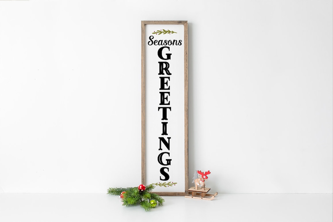 Christmas Front Porch Sign - Seasons Greetings - Etsy