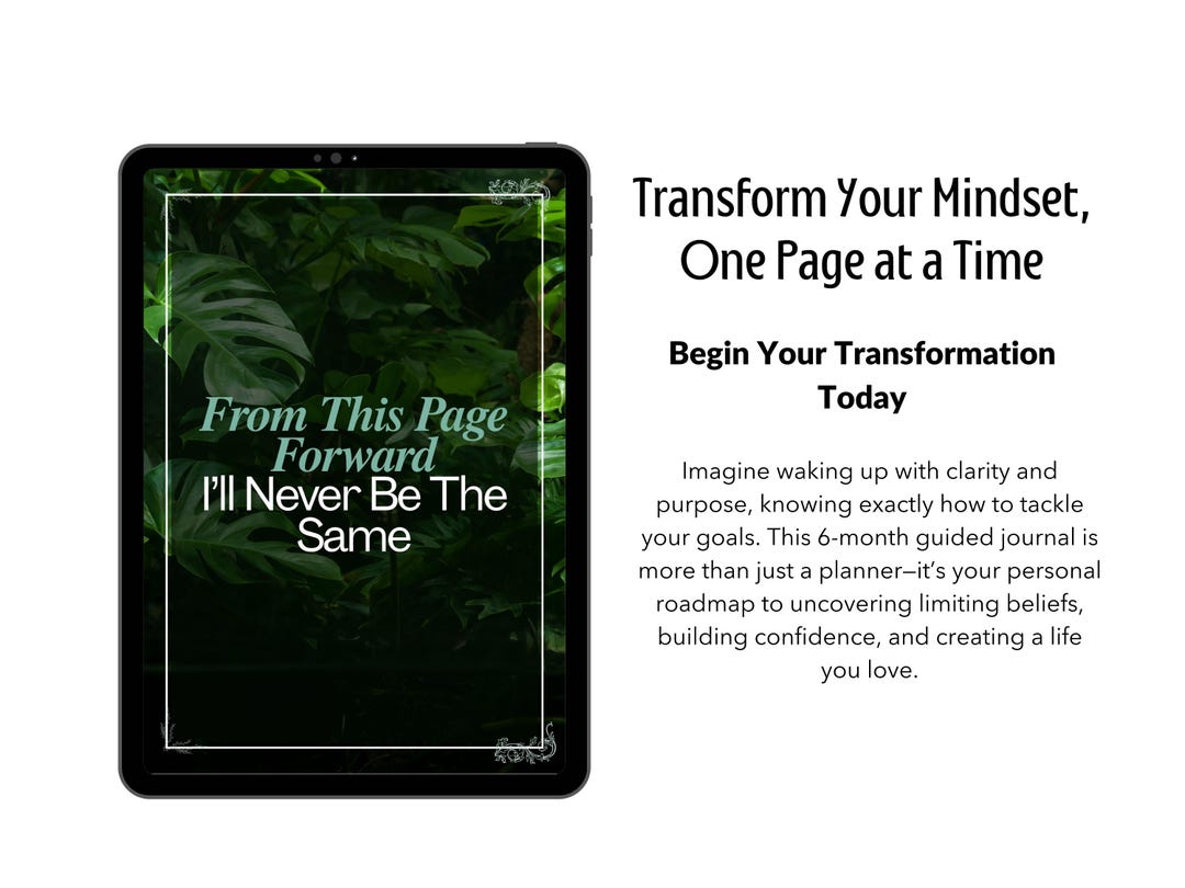 Guided Digital Journal for Personal Growth |transformational | Mindset ...