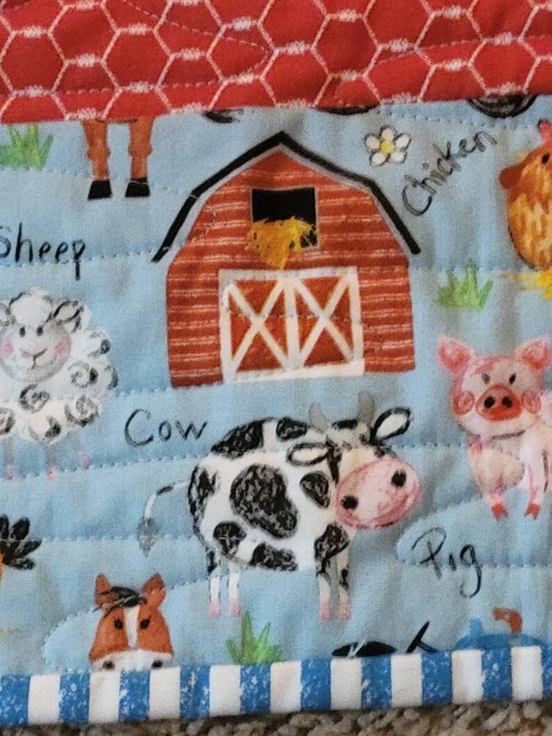 Quilt, Farm Yard, Baby, Barn, Animals, Tractor - Etsy