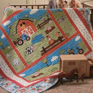 Quilt, Farm Yard, Baby, Barn, Animals, Tractor - Etsy