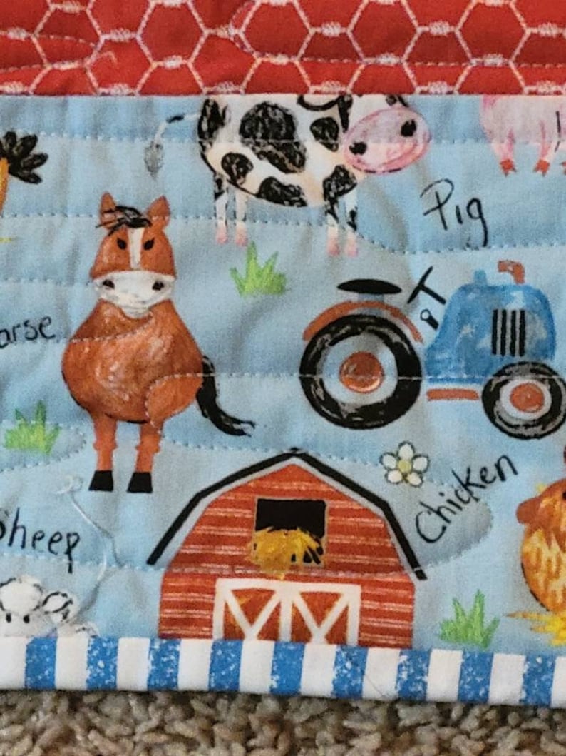 Quilt, Farm Yard, Baby, Barn, Animals, Tractor - Etsy