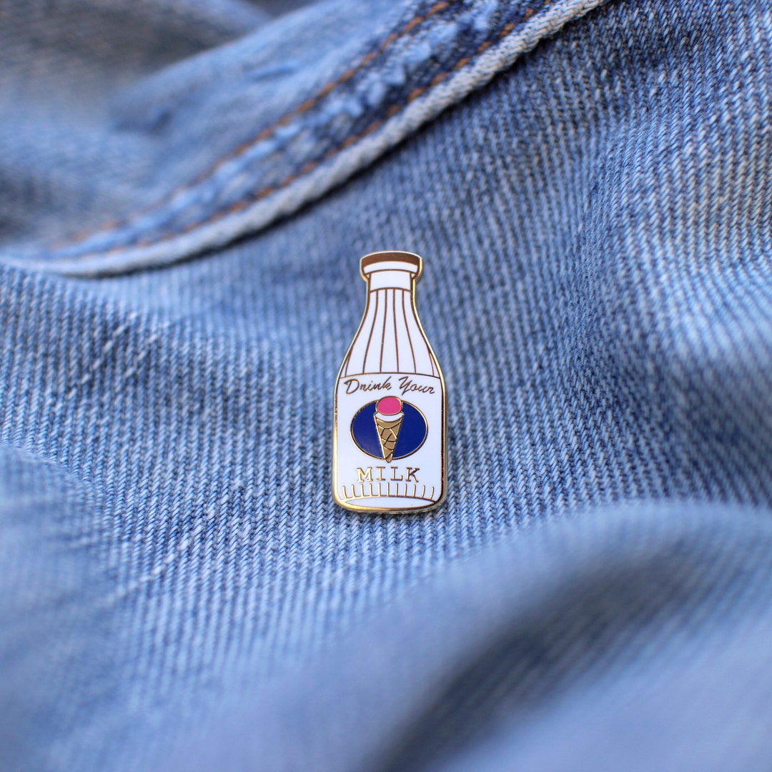 Milk Bottle Building Pin - Etsy