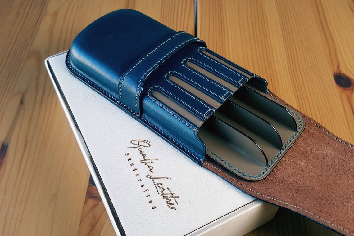 Fountain Pen Case Luxury Pen Case Italian Leather 4 Pens - Etsy