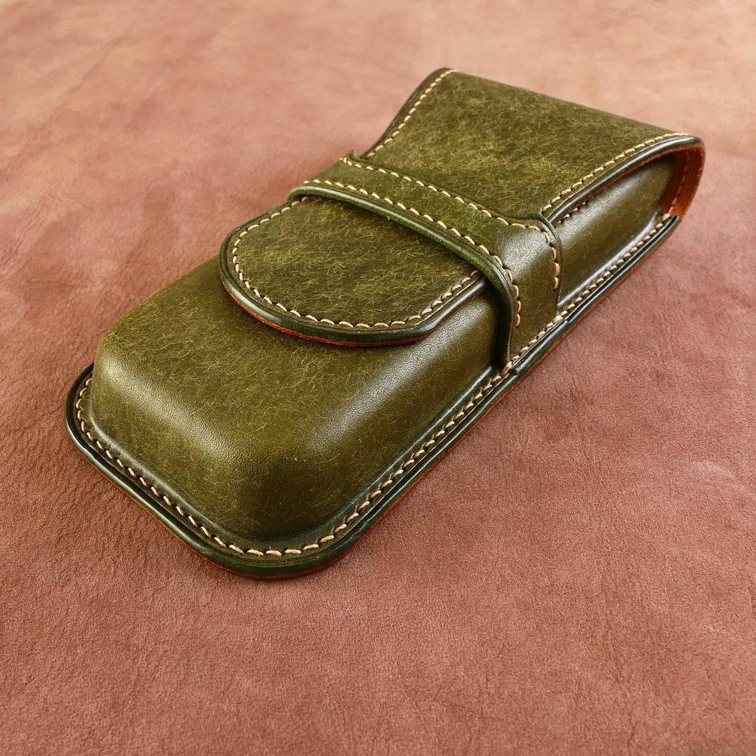 Fountain Pen Case, Luxury Pen Case, Italian Leather, 3 Pens - Etsy