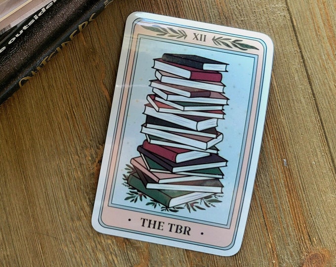 The TBR - Bookish Tarot Sticker - to Be Read Stack - Etsy