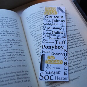 Outsiders Inspired Bookmark Outsiders Things - Etsy