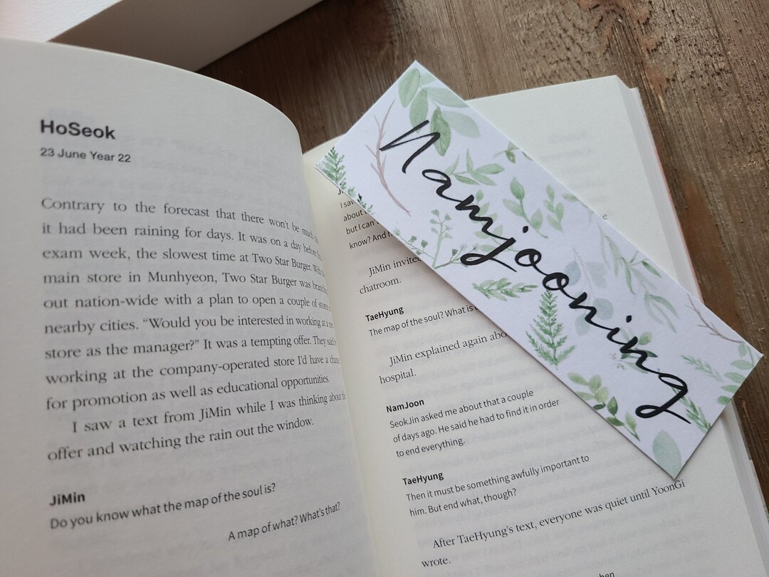 BTS Namjoon Inspired Bookmark - Namjooning - Etsy