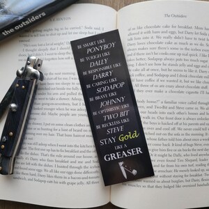 UPDATED Outsiders Inspired Bookmark - Stay Gold Like A Greaser - Etsy