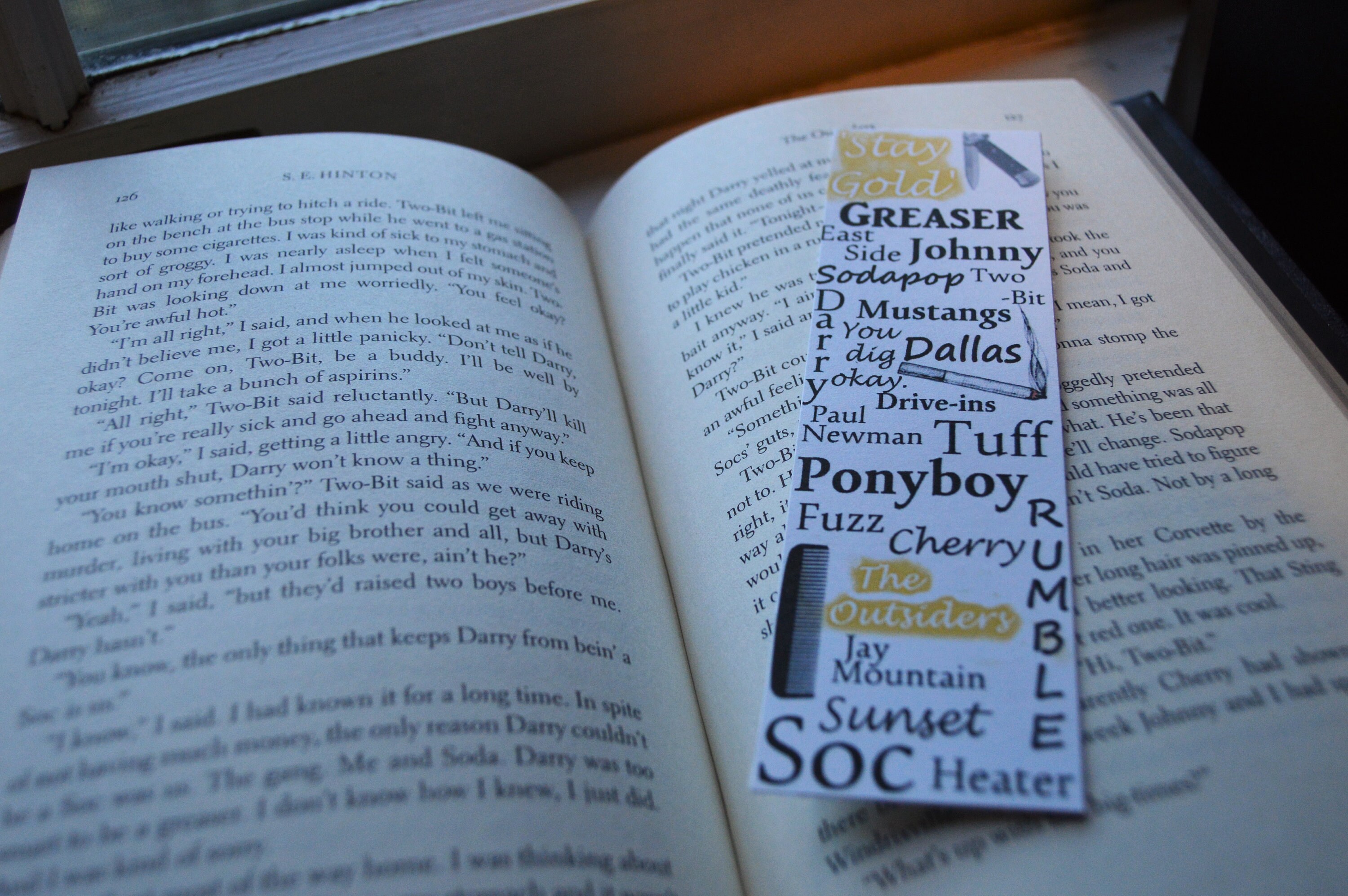 Outsiders Inspired Bookmark Outsiders Things | Etsy