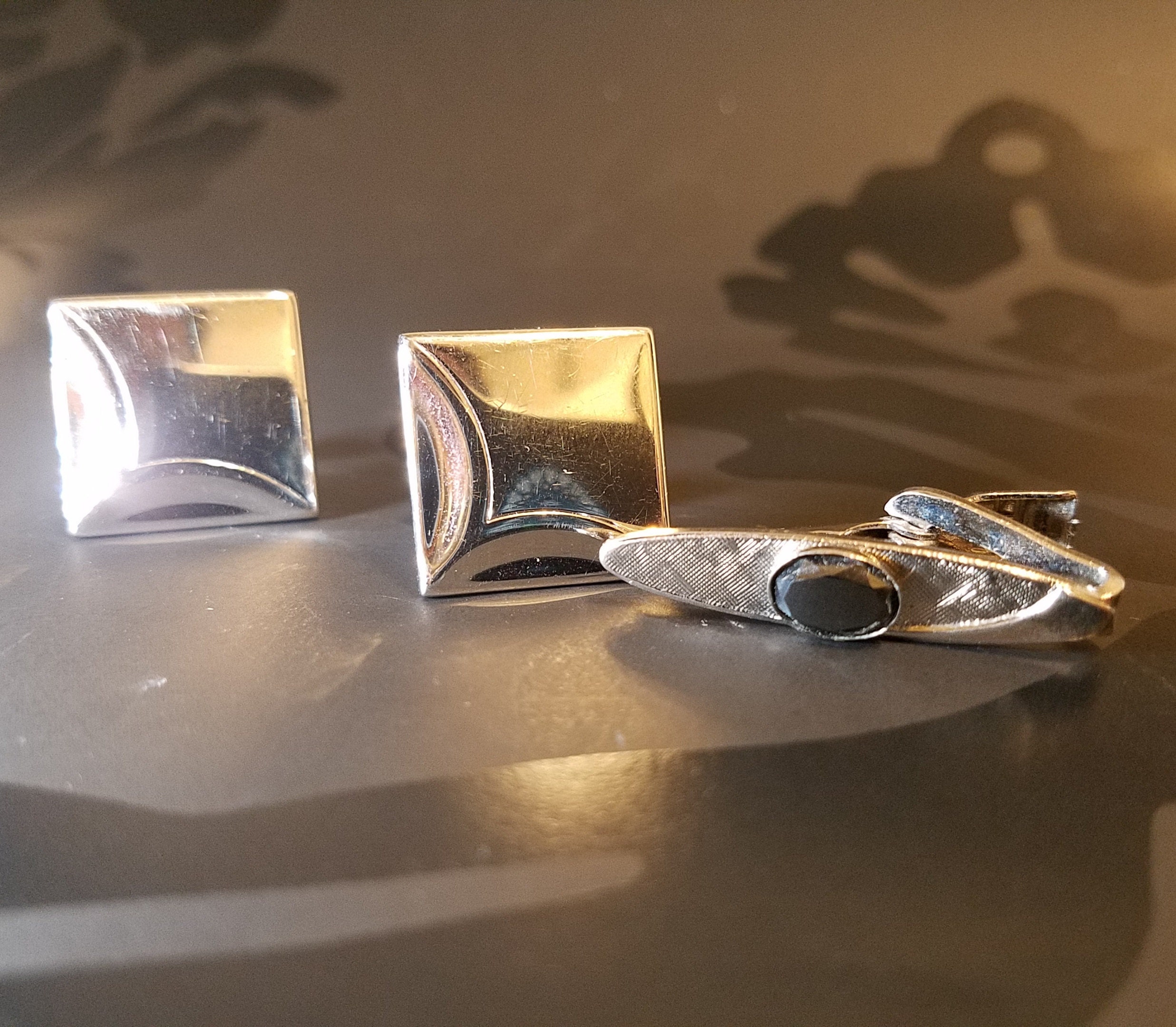 Vintage Swank Cuff Links and Tie Clip Set in Box Vintage Cuff - Etsy