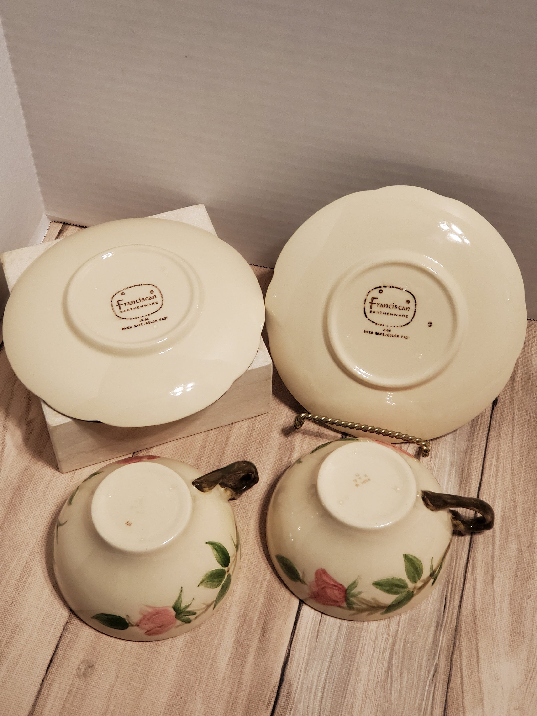 Franciscan Desert Rose Tea Cup and Saucer Sets, Made in USA Franciscan ...