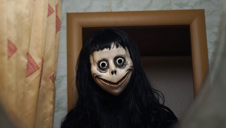 Momo mask with WIGHair Momo cosplay Killer Horror Nightmare | Etsy