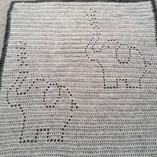 Buy Elephant Filet Crochet Blanket Online In India - Etsy India