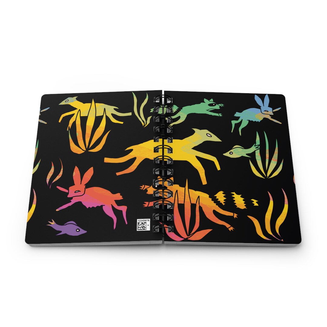 Colorful Animal Print School Notebook Spiral Bound Journal - Etsy