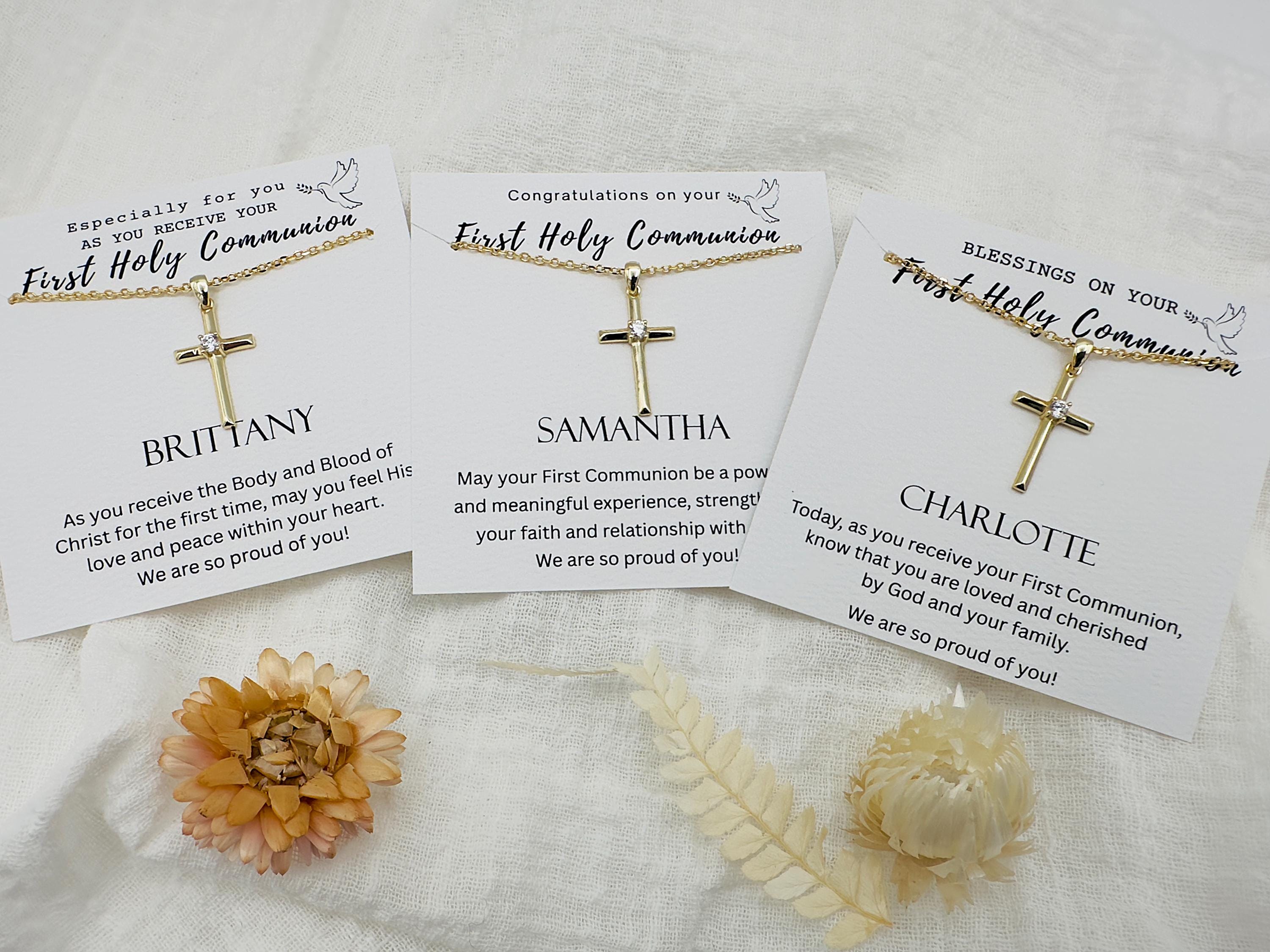 First Communion Necklace: First Communion Gift, First Holy Communion ...