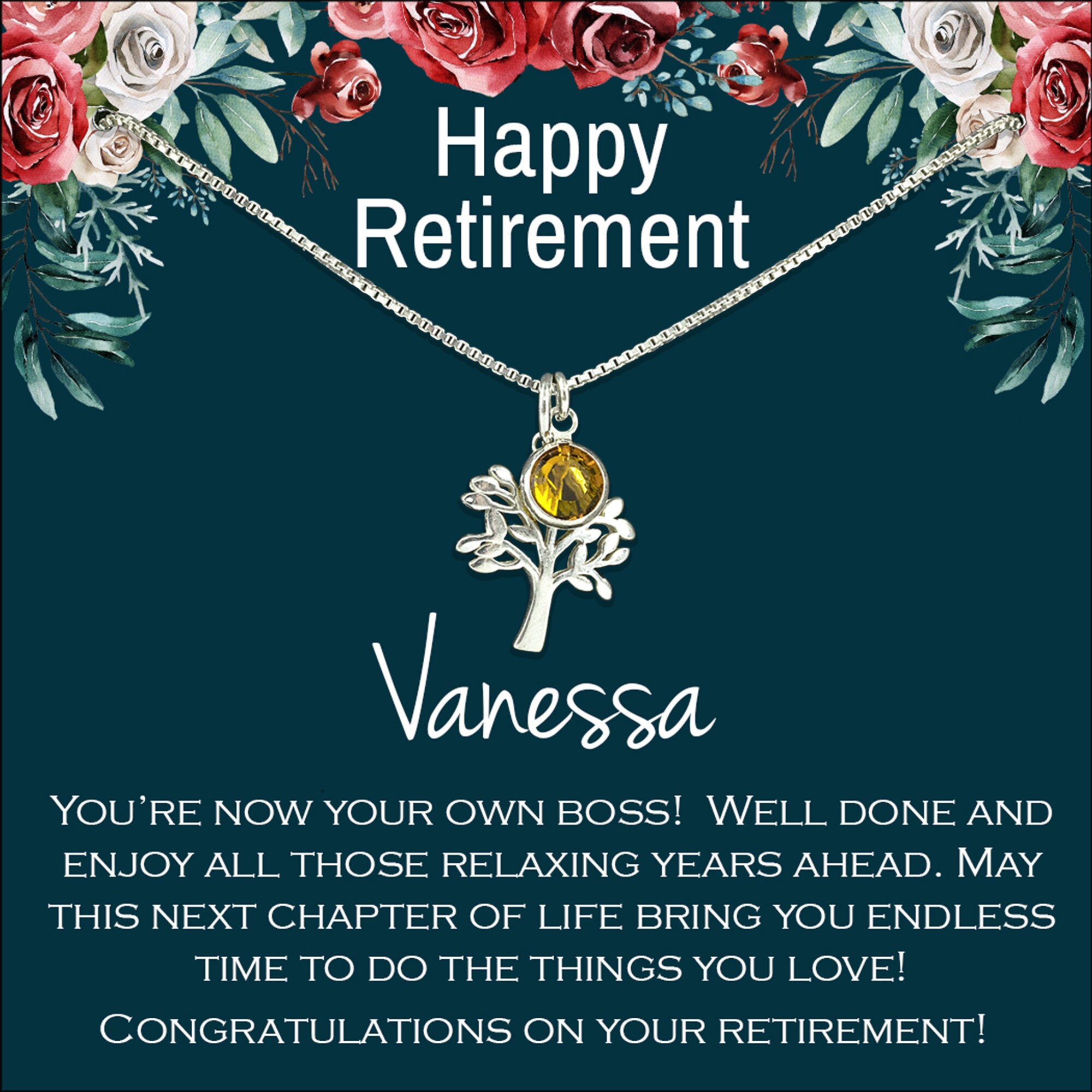 Retirement Gifts for Women Necklace Retirement Necklace for | Etsy