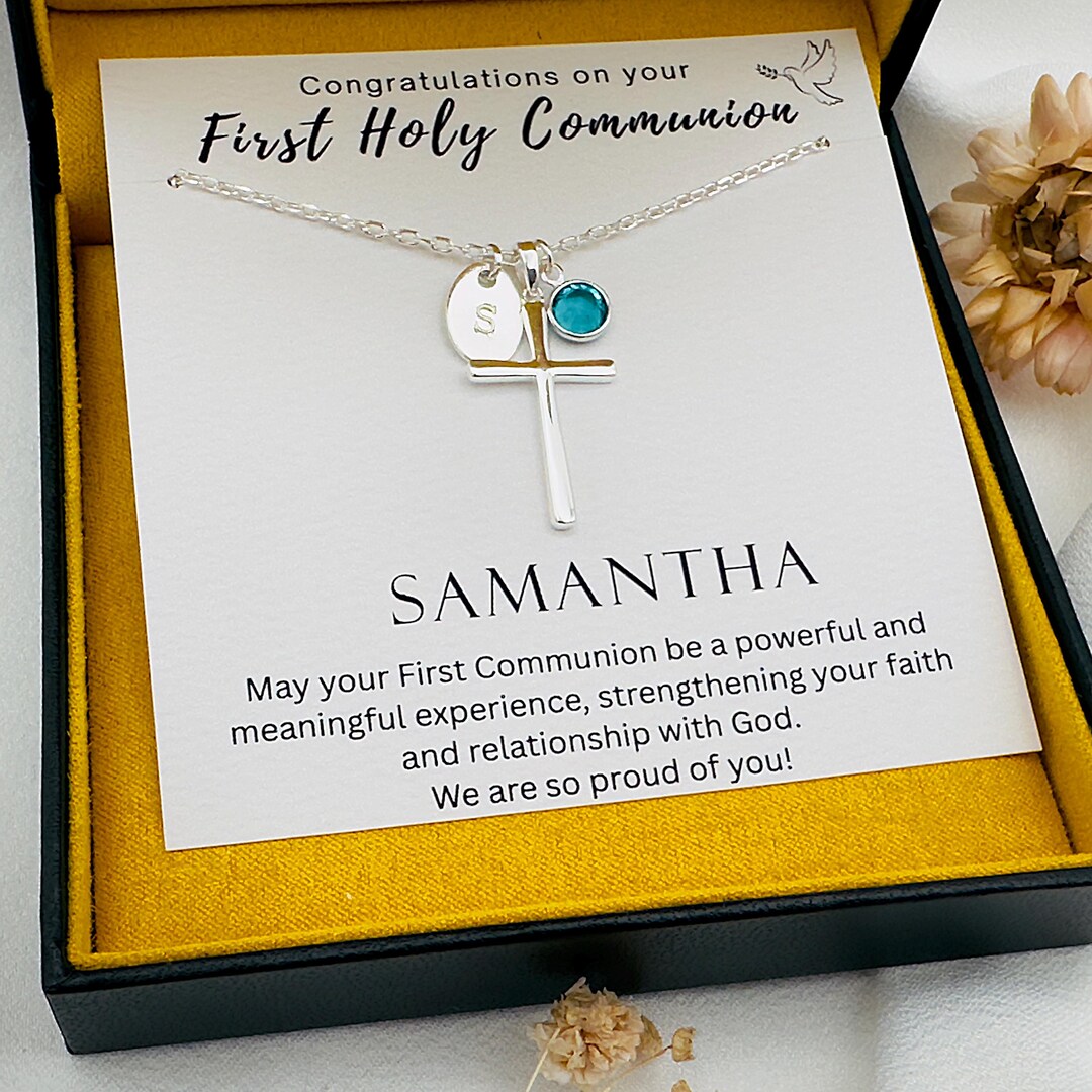First Communion Necklace: First Communion Gift, First Holy Communion ...