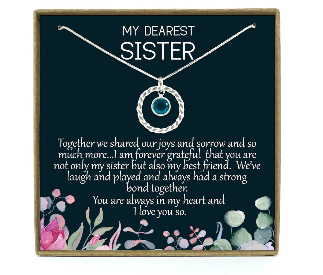 Gift for Sister, Sisters Gift, Sister Necklace, Sister Birthday Gift ...