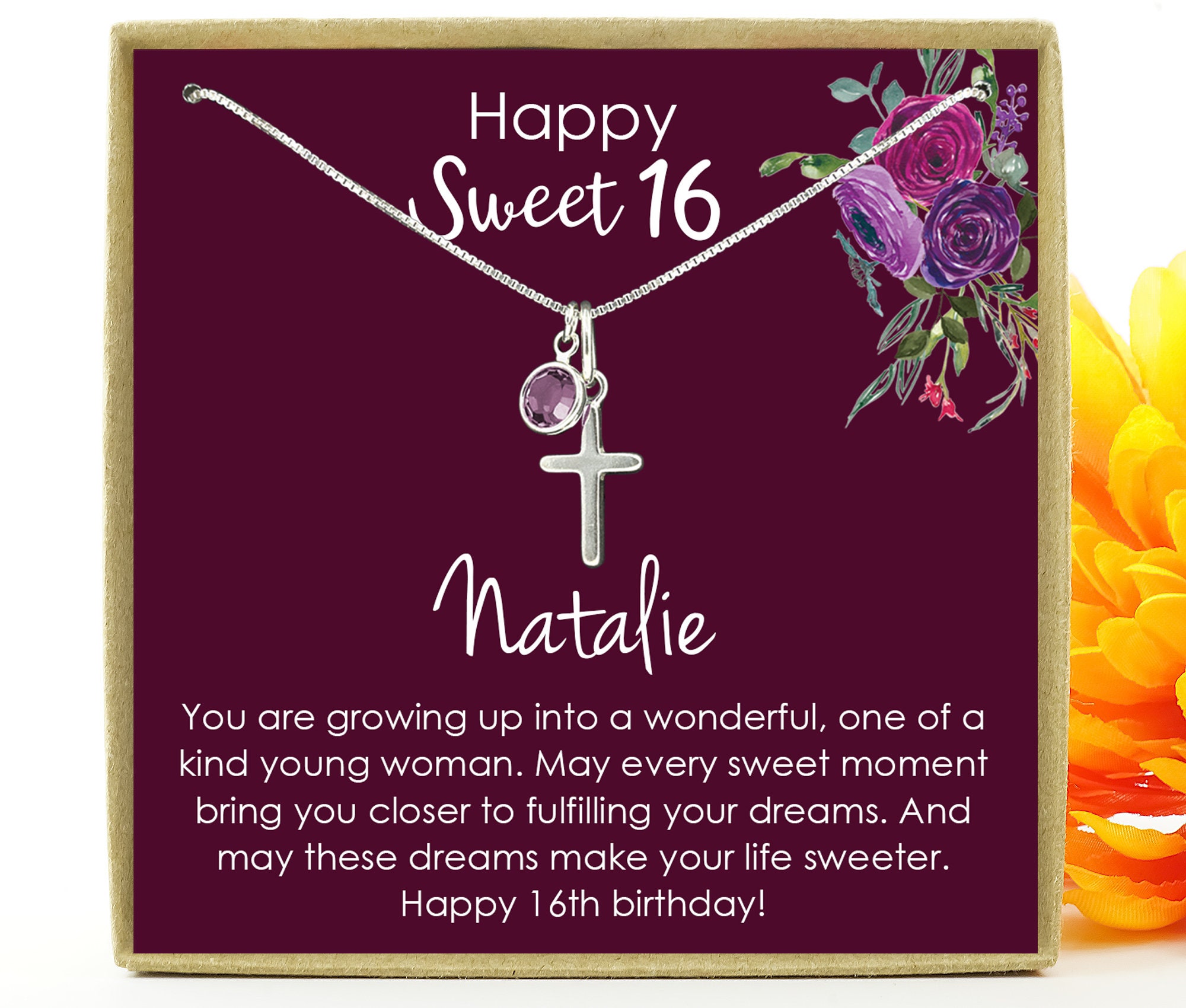 Sweet 16 gift 16th birthday gift girl necklace sweet 16 | Etsy