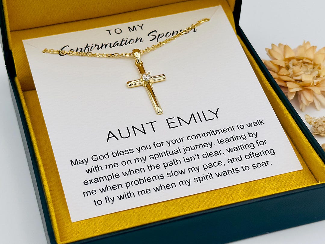 Confirmation Sponsor Gift for Women Sponsor Confirmation Necklace Gifts ...