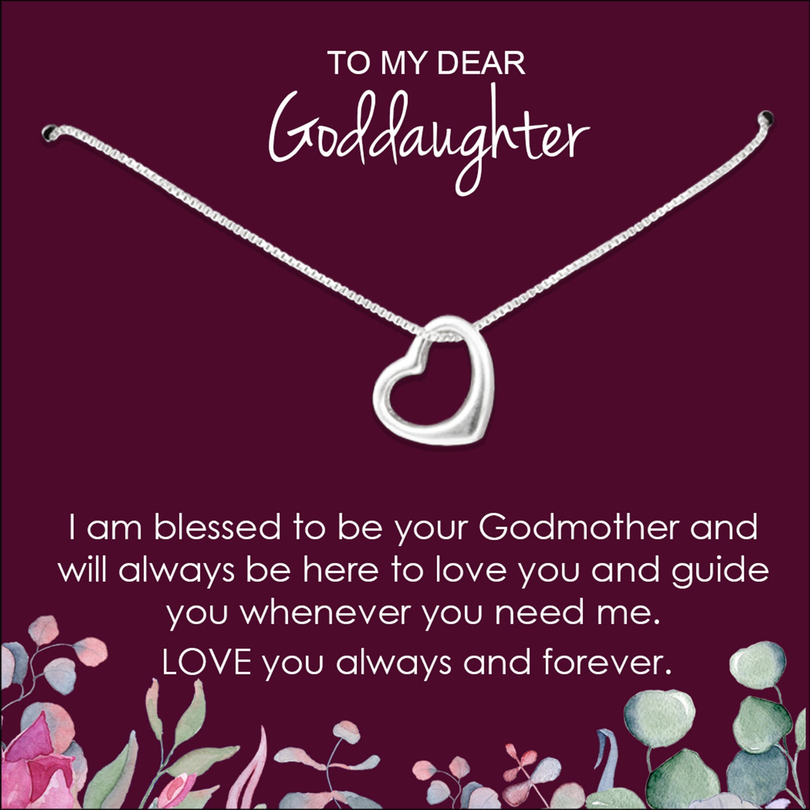 Goddaughter Gifts Goddaughter Necklace Confirmation Gift - Etsy