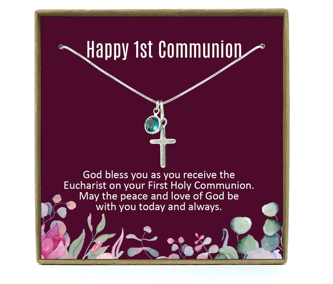 First Communion Gift First Communion Necklace First Holy | Etsy