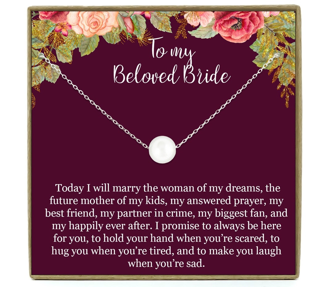 Groom to Bride Gift Wedding Day Gift for Bride From Groom to Bride Card ...