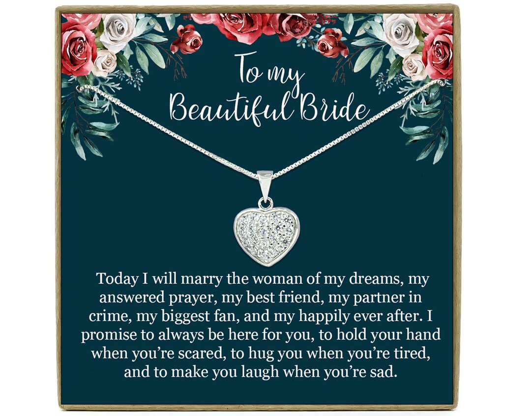 Groom to Bride Gift Wedding Day Gift for Bride From Groom to Bride Card ...