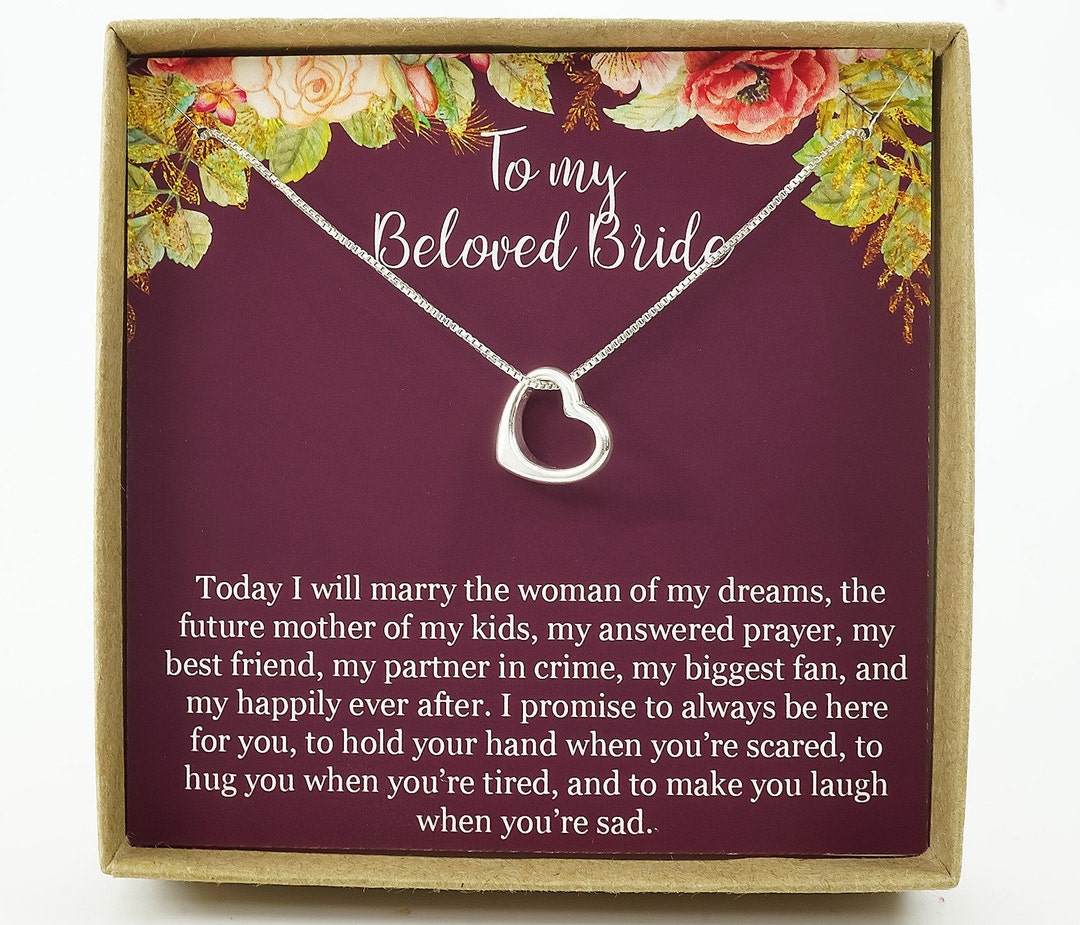Groom to Bride Gift Wedding Day Gift for Bride From Groom to Bride Card ...