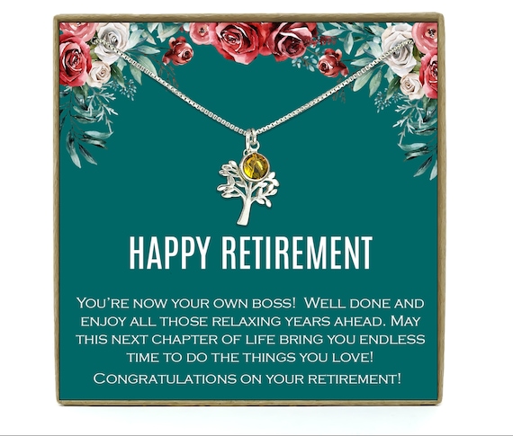 Retirement Gifts for Her Retirement Gifts for Women Necklace - Etsy