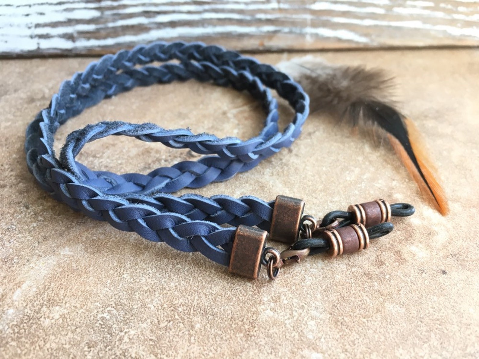 Hand Braided Leather Eyeglass Chain Eye Glasses Sunglasses Etsy
