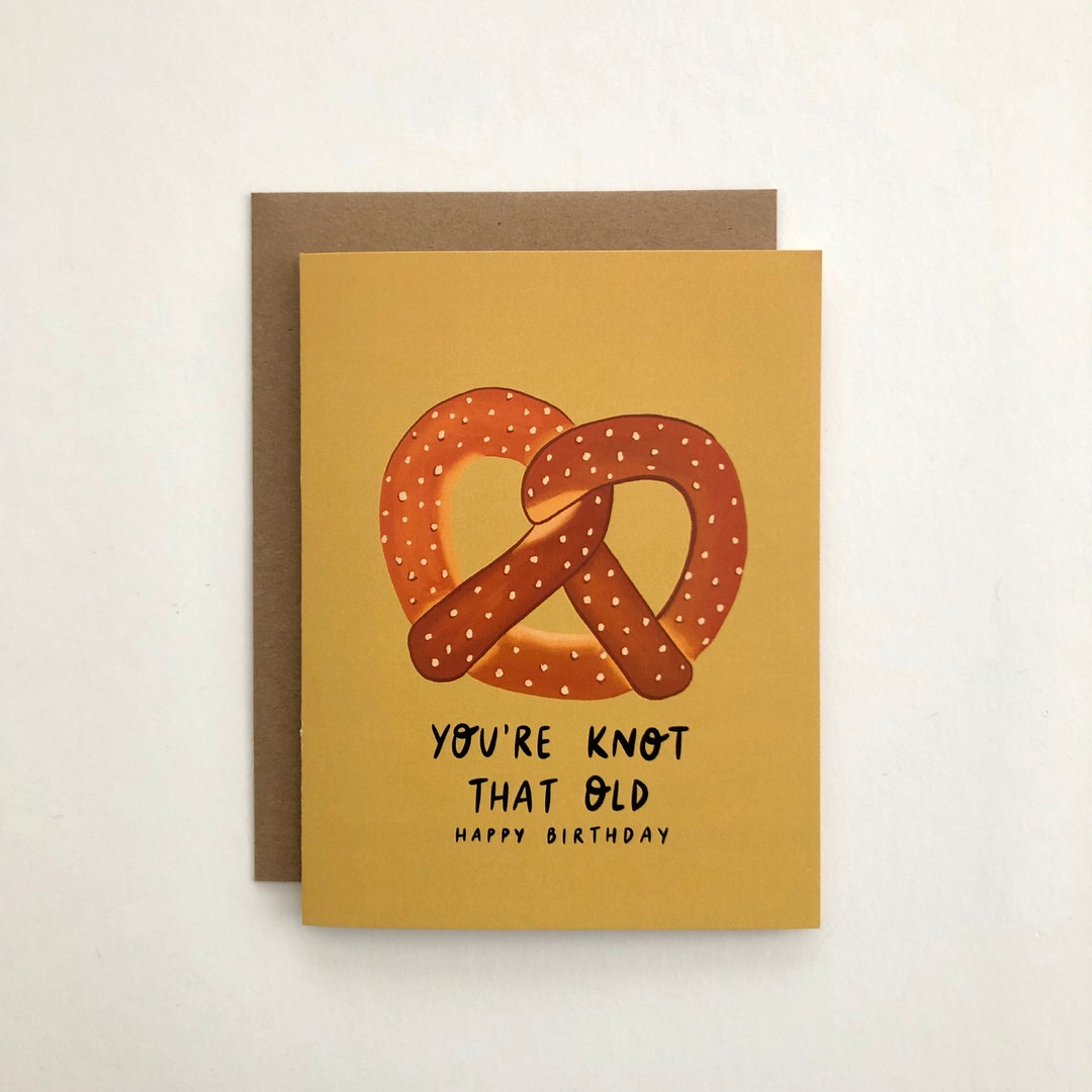 Pretzel - Birthday Card, Blank Card - Etsy