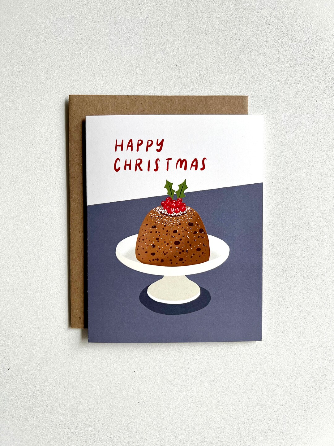 Figgy Pudding Cake - Christmas Card, Holiday Card, Blank Card - Etsy