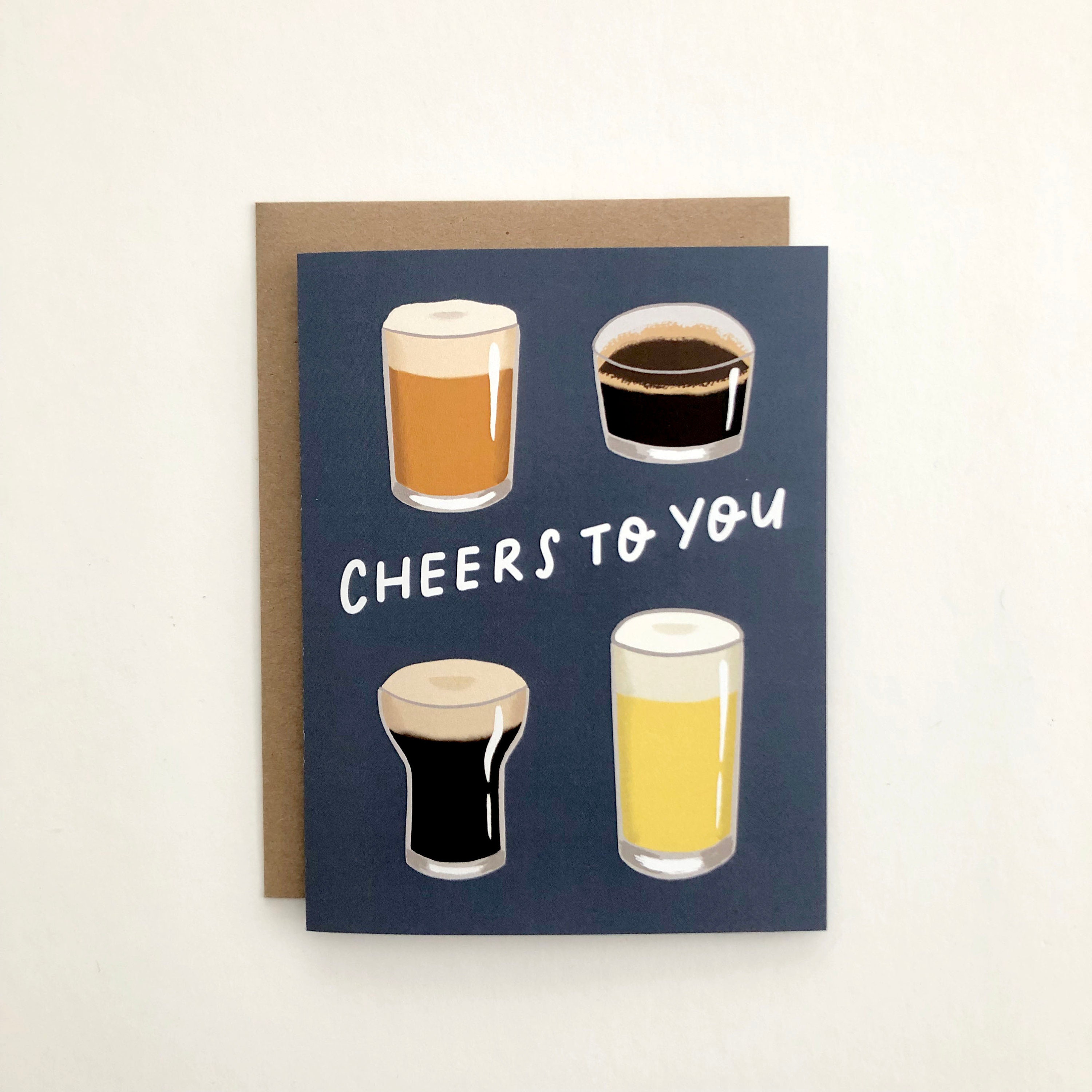 Cheers to You - Birthday Card, Everyday Card, Father's Day Card, Beer ...
