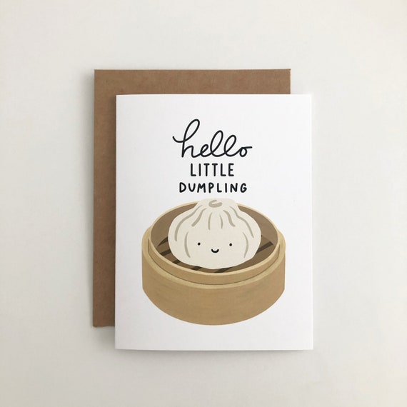 Hello Dumpling Baby Shower Card Congratulation Card | Etsy