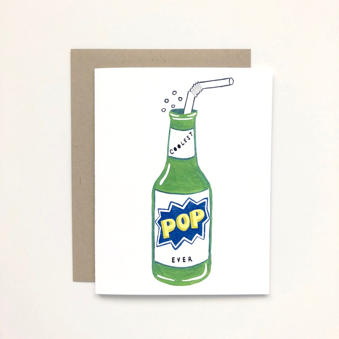 Coolest Pop Ever - Everyday Card, Birthday Card, Father's Day Card - Etsy