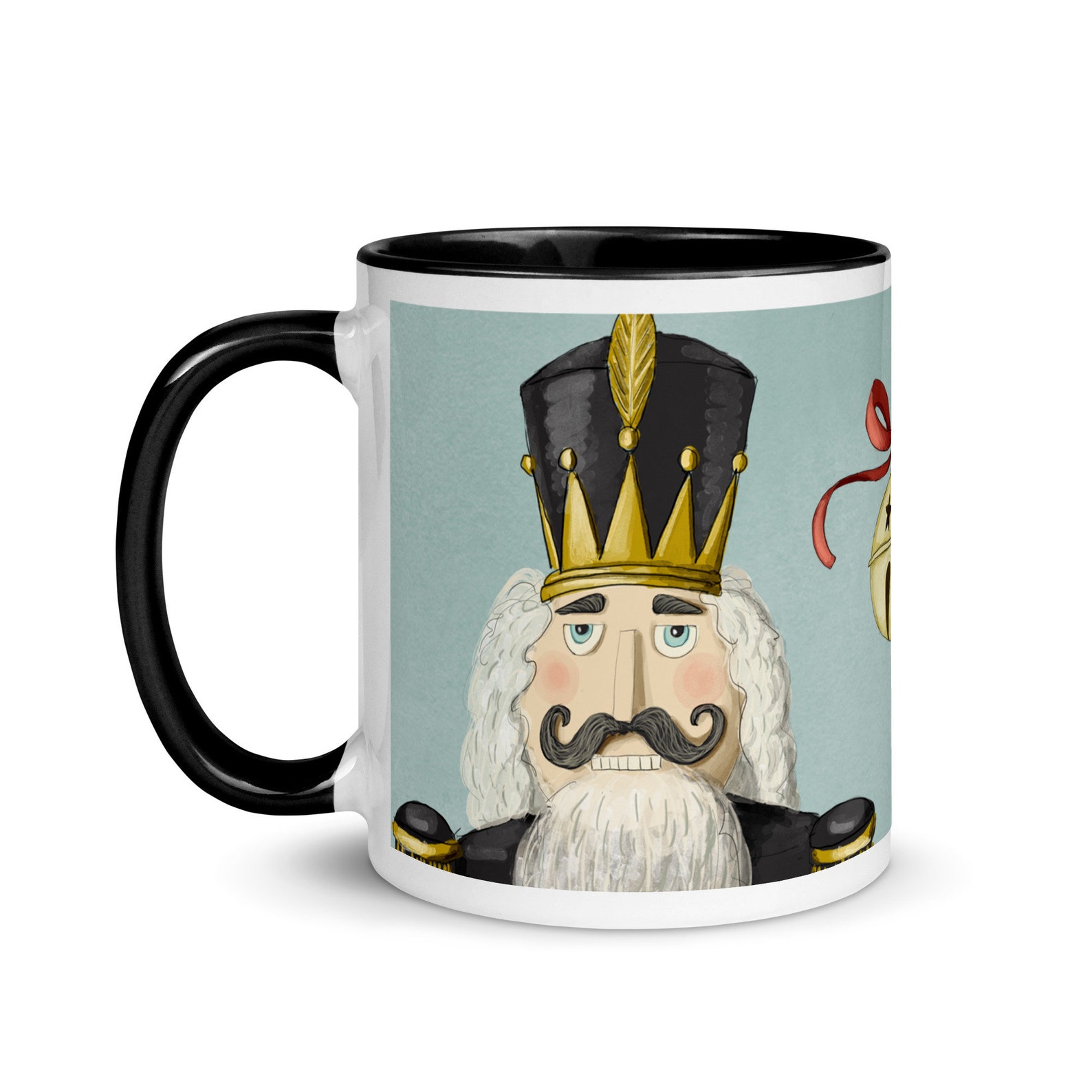 Nutcracker Mug With Black Handle and Interior - Etsy